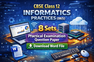 Cbse Class 12 Informatics Practices 065 Practical Question Paper