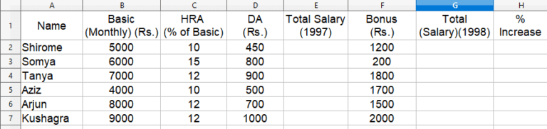 Class 9 Computer Application Spreadsheet Tools Oo Calc I Sumita Arora