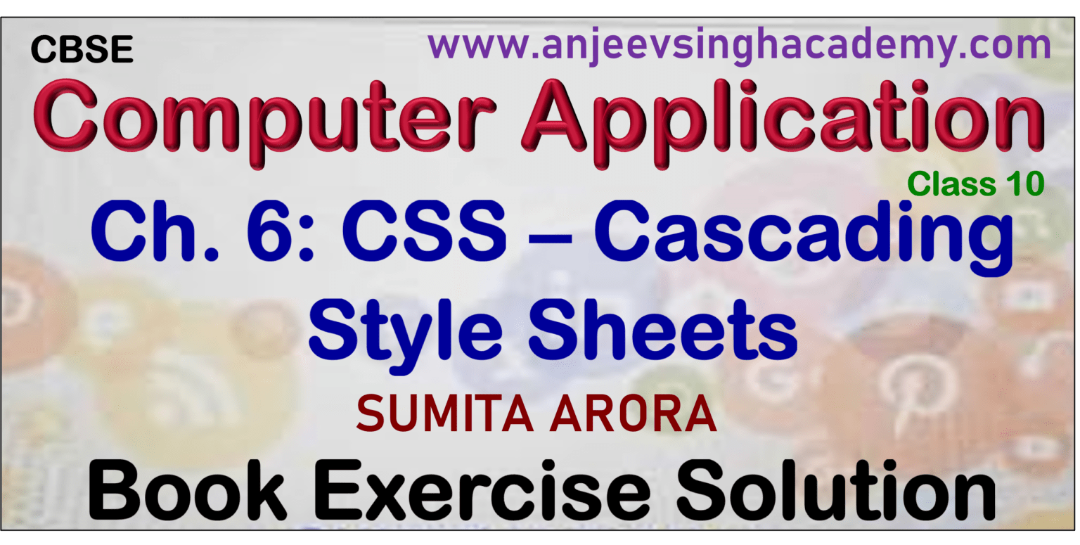 Sumita Arora Solution Class 10 Computer Application Archives - Anjeev ...