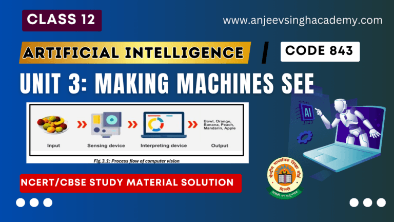 Class 12 AI Code 843 Unit 3 Making Machines See Book Solution - Anjeev ...